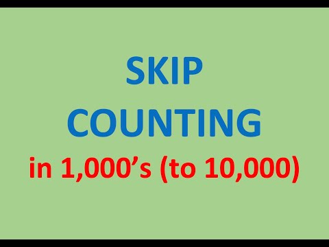 SKIP Counting (in 1,000's) - numbers up to 10,000