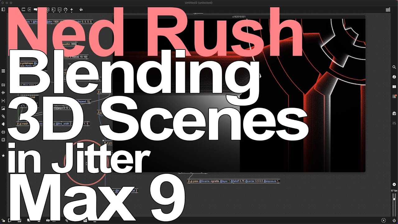 Max MSP Tutorial - Blending 3D Scenes in Jitter = Ned Rush