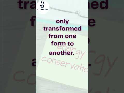Law of Conservation of Energy | Vtuitions