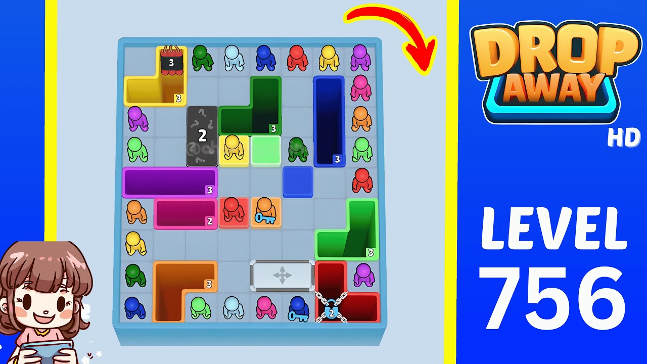 Drop Away Level 756 Solution Walkthrough