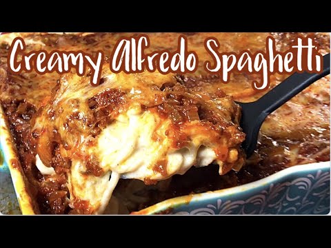 Viral TikTok Spaghetti | CHEESEY ALFREDO SPAGHETTI RECIPE