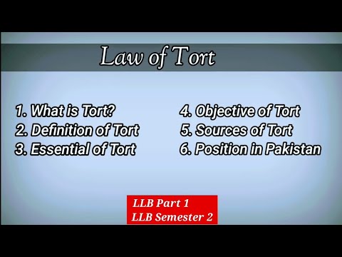 Law of Torts | Introduction to Law of Torts | Essential of Law of Torts