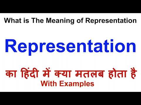 Representation Meaning in Hindi | Representation Definition | Representation Ka Matlab Kya Hota Hai