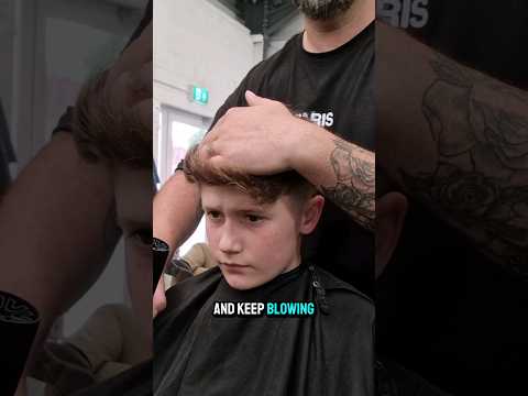 Fluffy fringe without hair products.#barbervideos #hairstyle #fringe #stylingtips #boyshairstyles