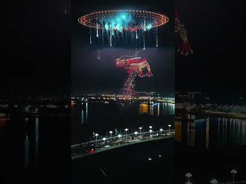 Amazing Drone Show and Fireworks in China Welcoming new year 2025 #shorts