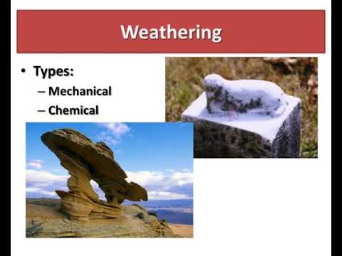 rocks weathering erosion deposition rock cycle and watersheds