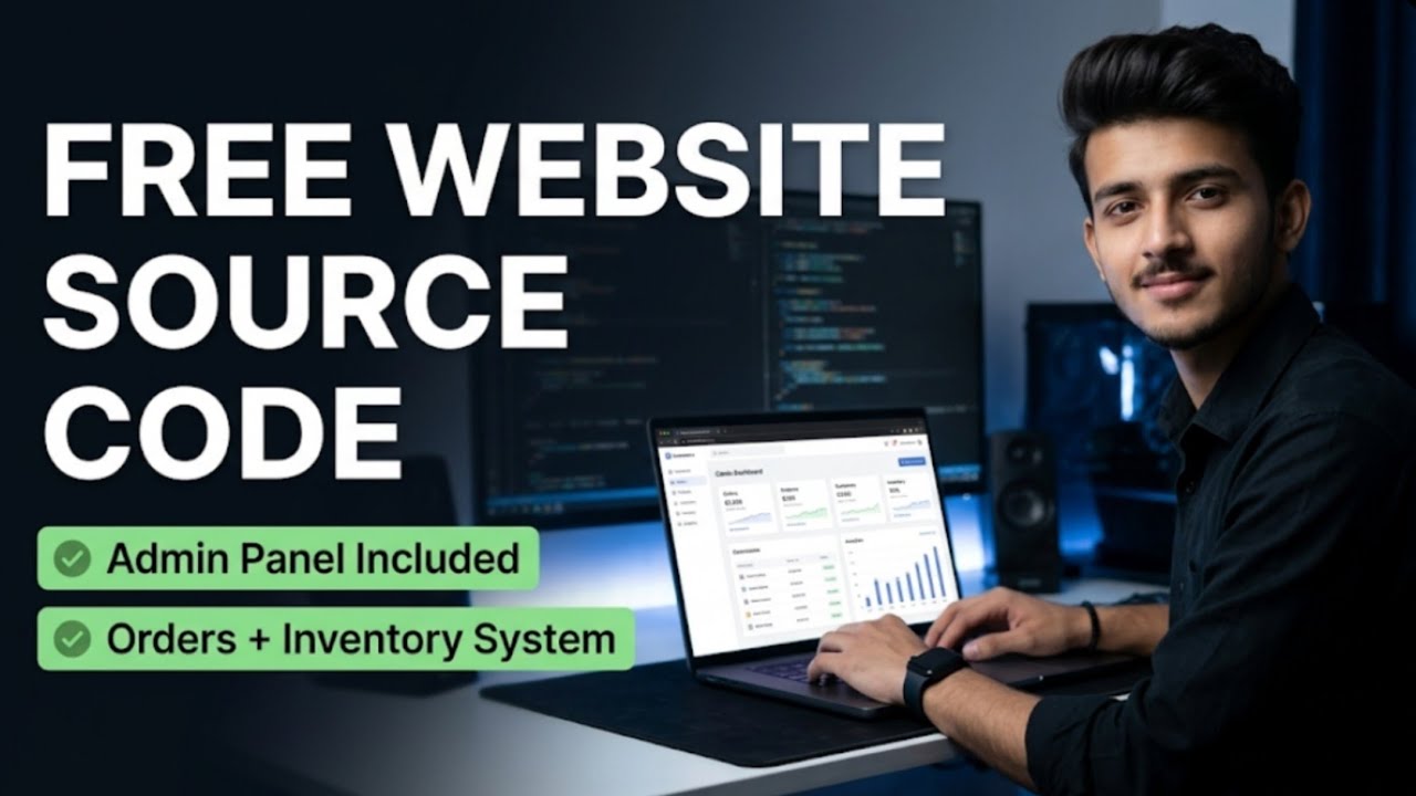FREE E-Commerce Website Source Code | Complete Admin Panel (Orders, Inventory, Users)