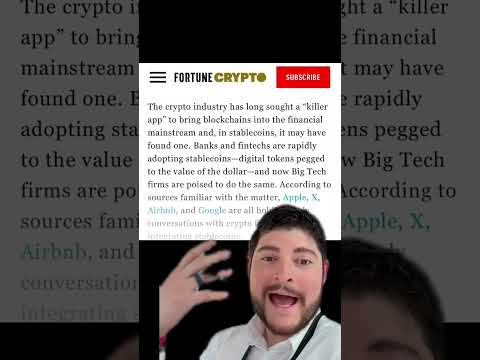 Apple, X, Airbnb, google to use stable coins #crypto