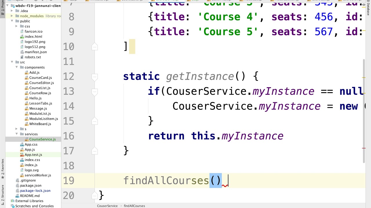 030 Implementing a service as a singleton in React js