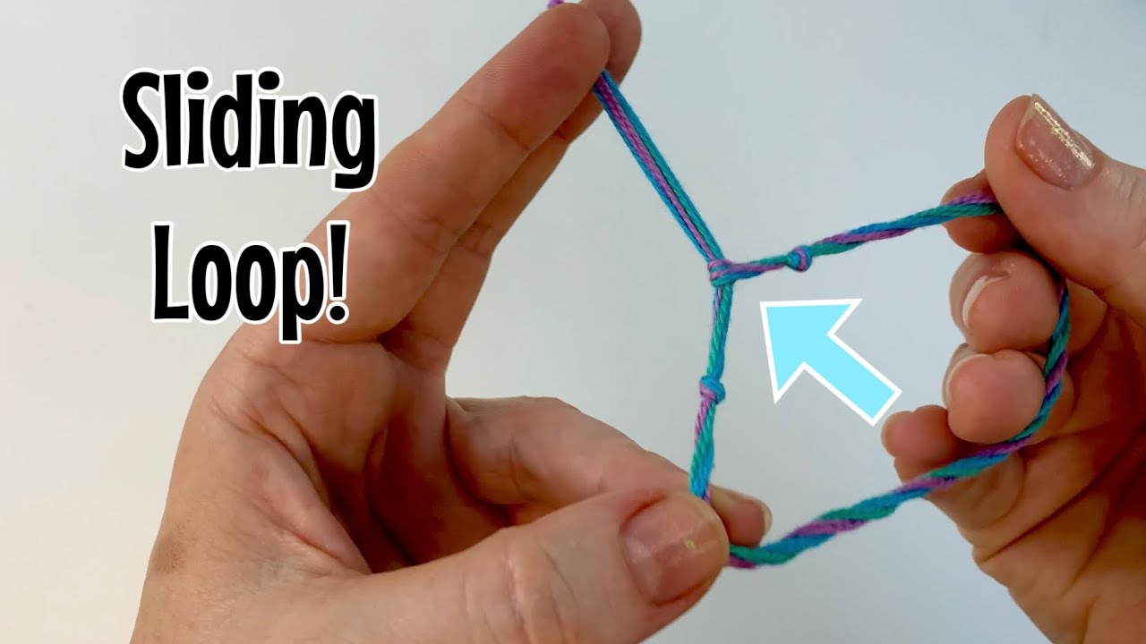 Adjustable bracelet loop tutorial - friendship bracelet sliding knot