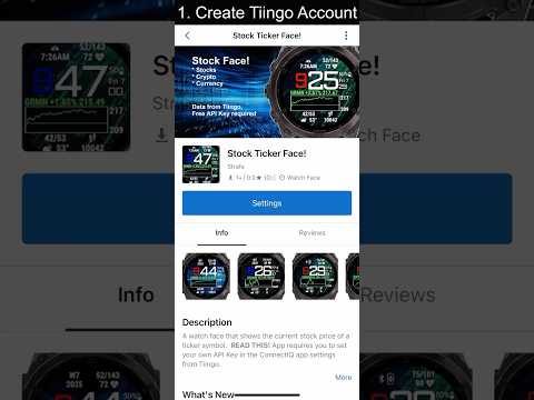 Garmin watch Stock Face API Key Demo