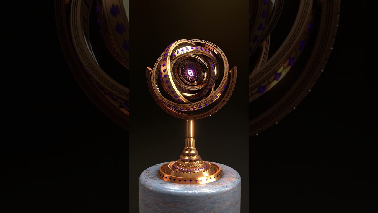 Gyroscope 3d model showcase