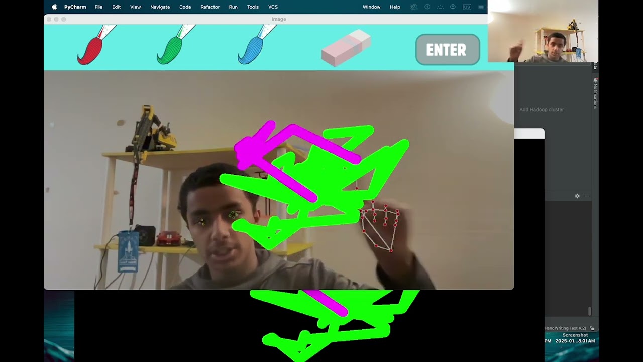 EduSketch AI: Hand Tracking with MediaPipe & AI-Powered Math Assistant using Python &Computer Vision
