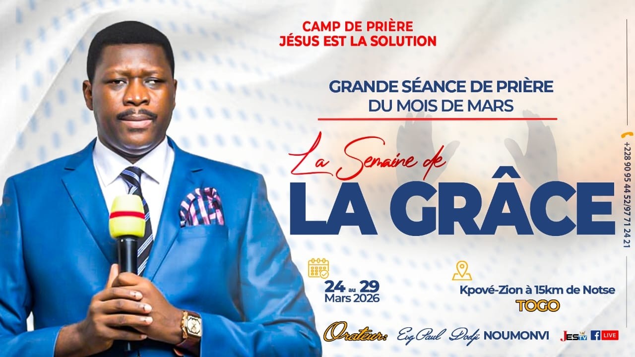 J2. MER. SOIR 25/03. GRANDE SÉANCE DU MOIS DE MARS. DU 24 AU 29 /03/ 2026. EVG PAUL DODJI NOUMONVI