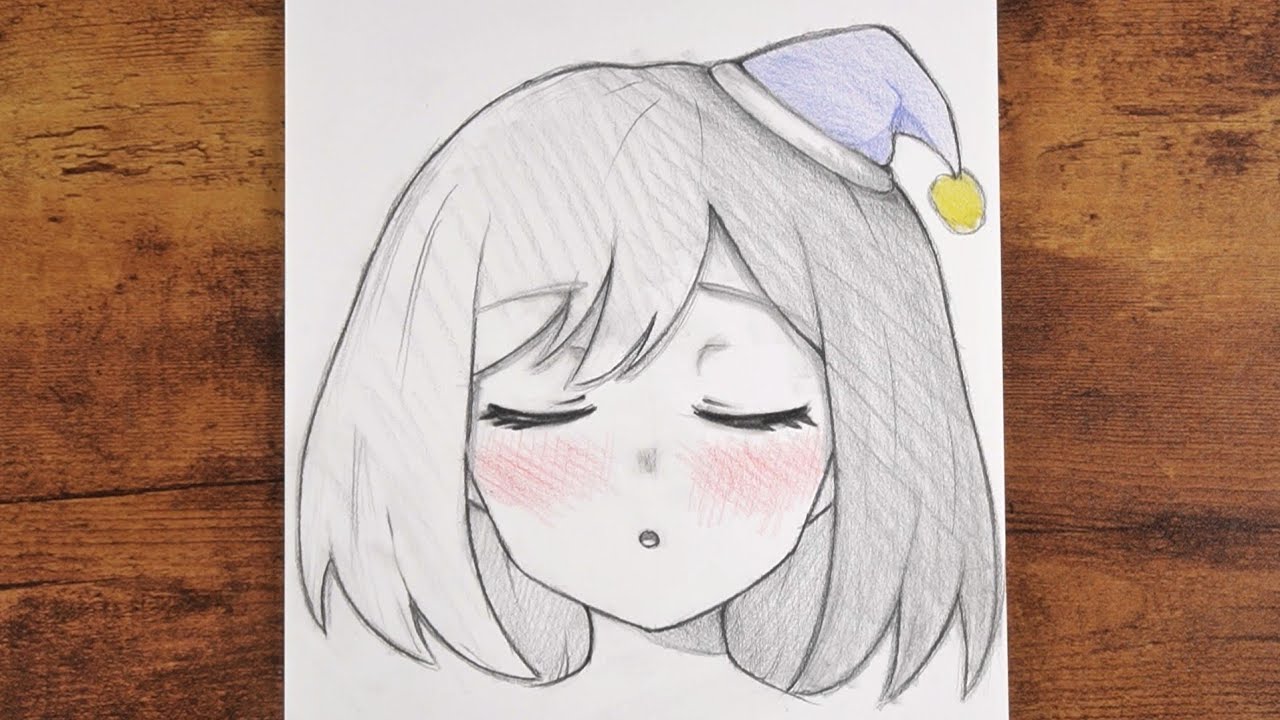 How to Draw EASY Anime Girl⭐️ Pencil Sketch Tutorial