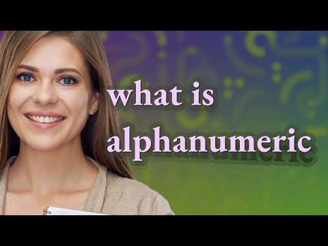 Alphanumeric | meaning of Alphanumeric