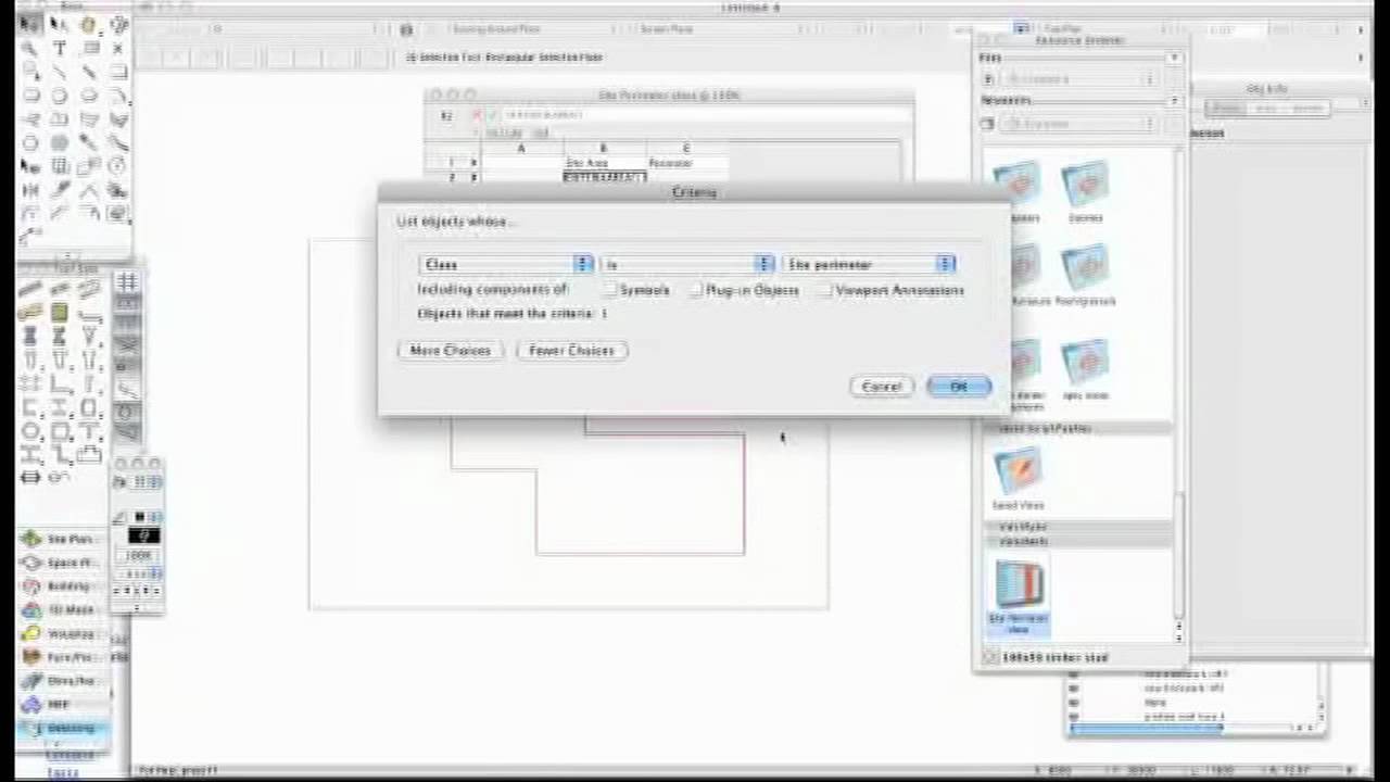 Architectural Technologist - Vectorworks worksheets or Spreadsheets