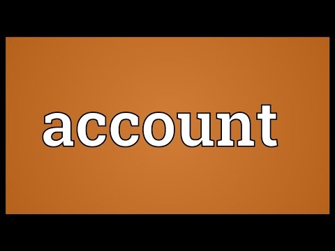 Account Meaning