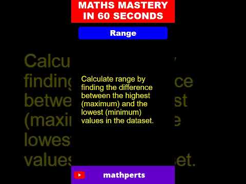 What is range? Calculate range of data set #math #maths60 #mathsmastery #shortsfeed #viral #trending