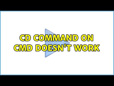 CD command on CMD doesn't work