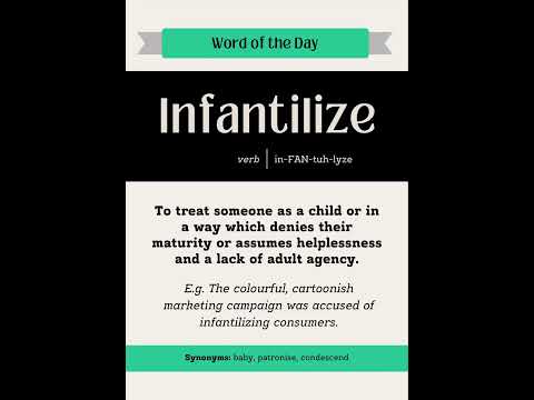 Word Meaning || Word of the Day || Infantilize || English Vocabulary