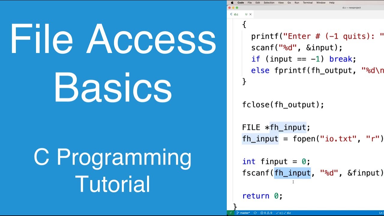 File Access Basics | C Programming Tutorial