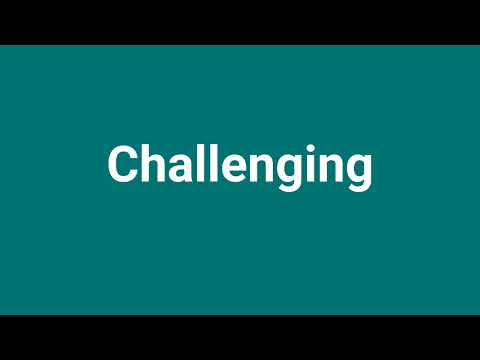 'Challenging' Meaning and Pronunciation