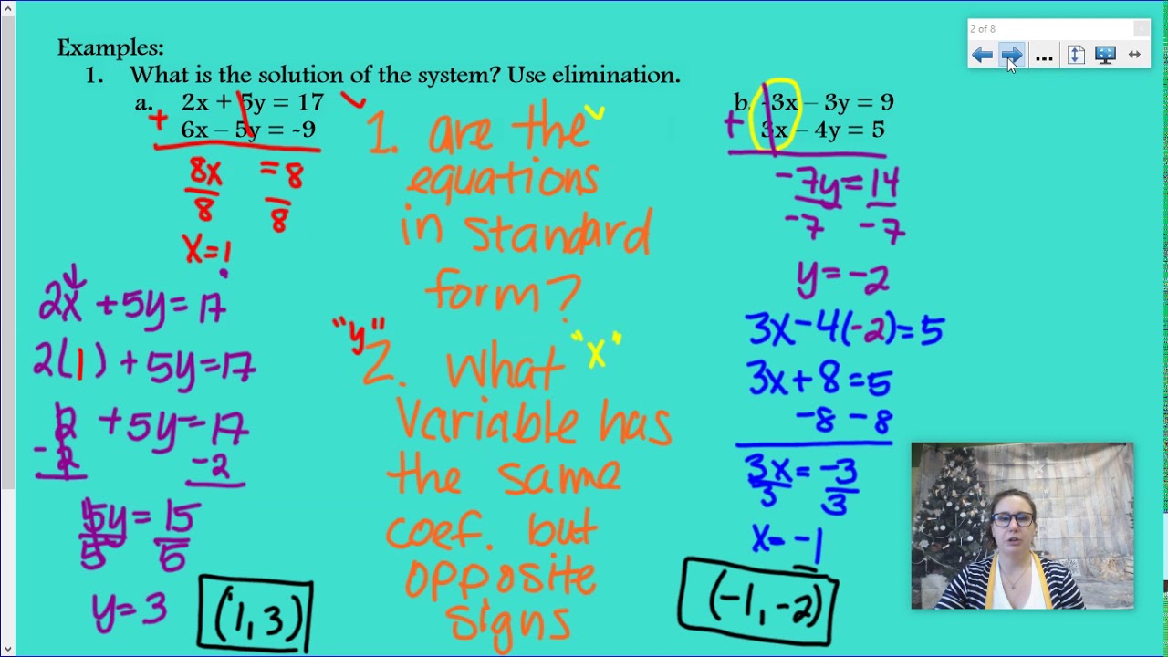 Algebra 1 - Ch. 6-3 Day 1 Notes