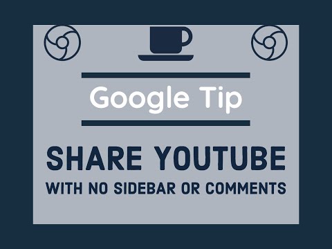Share YouTube video with no sidebar or comments