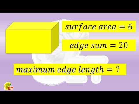 Maximum edge length of a cuboid.【Fun Math, 9th grade – 11】