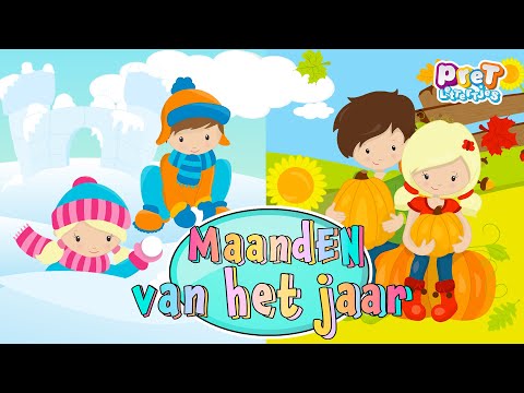Maanden van het Jaar | Kleuters leren de twaalf maanden in het Nederlands | 12 maanden leren