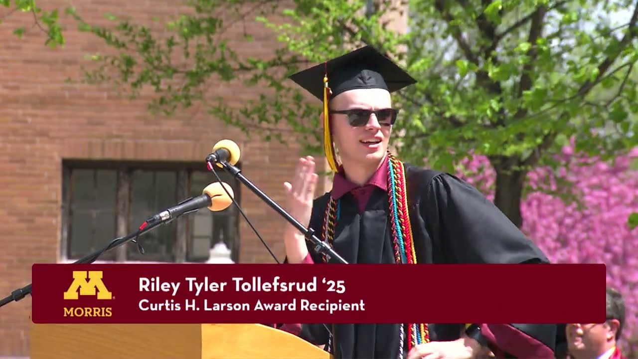 UMN Morris Commencement - Riley Tollefsrud - Student Speaker (2025)