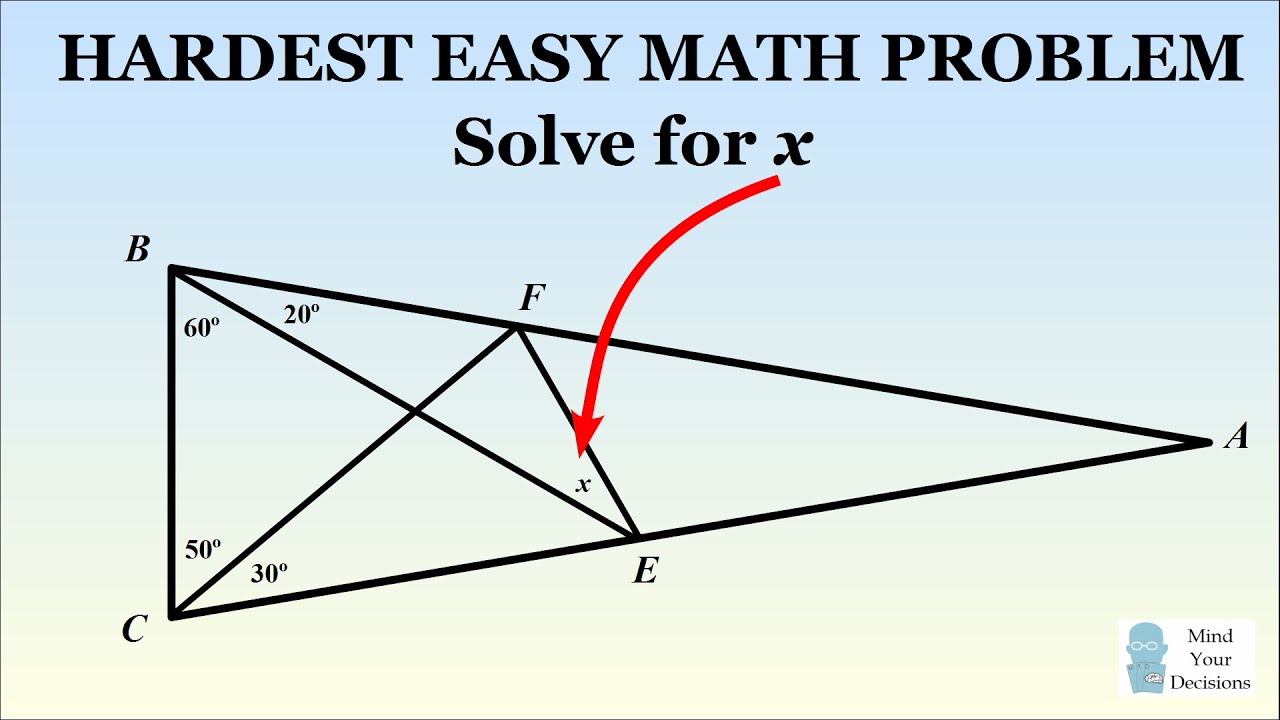 How To Solve The Hardest Easy Geometry Problem
