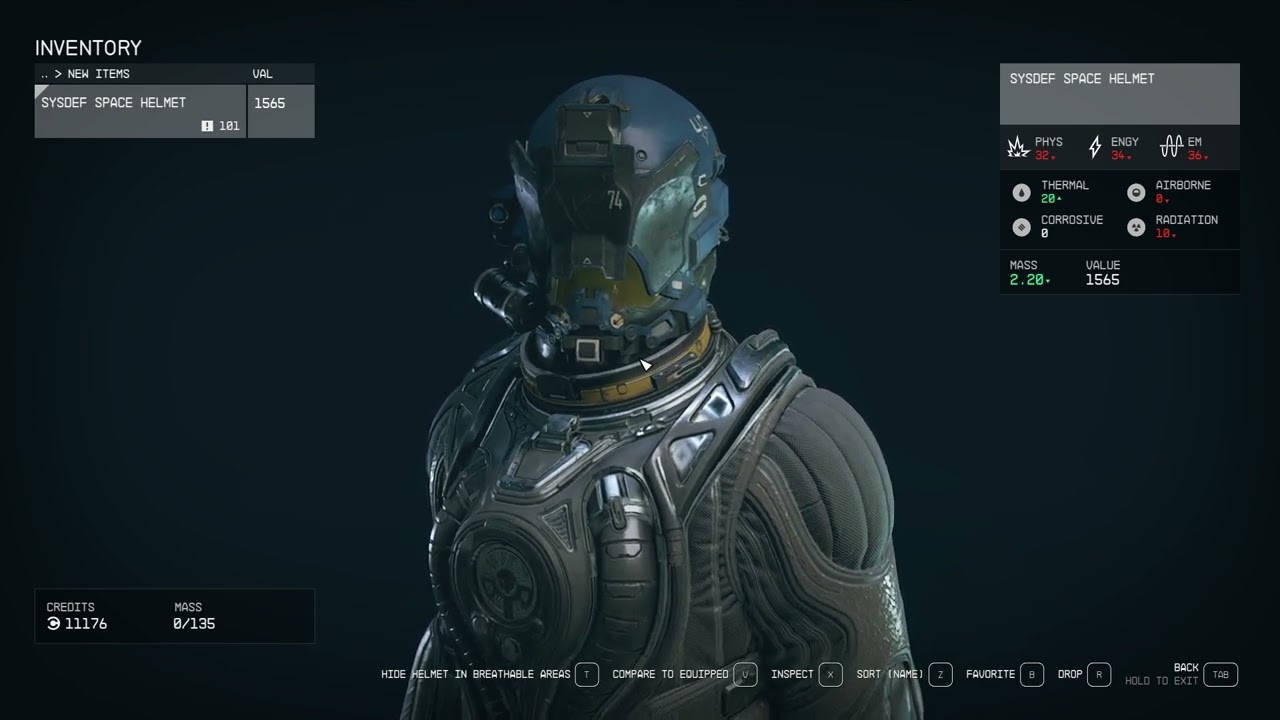 Starfield SysDef Space Helmet Console Command Cheat Code