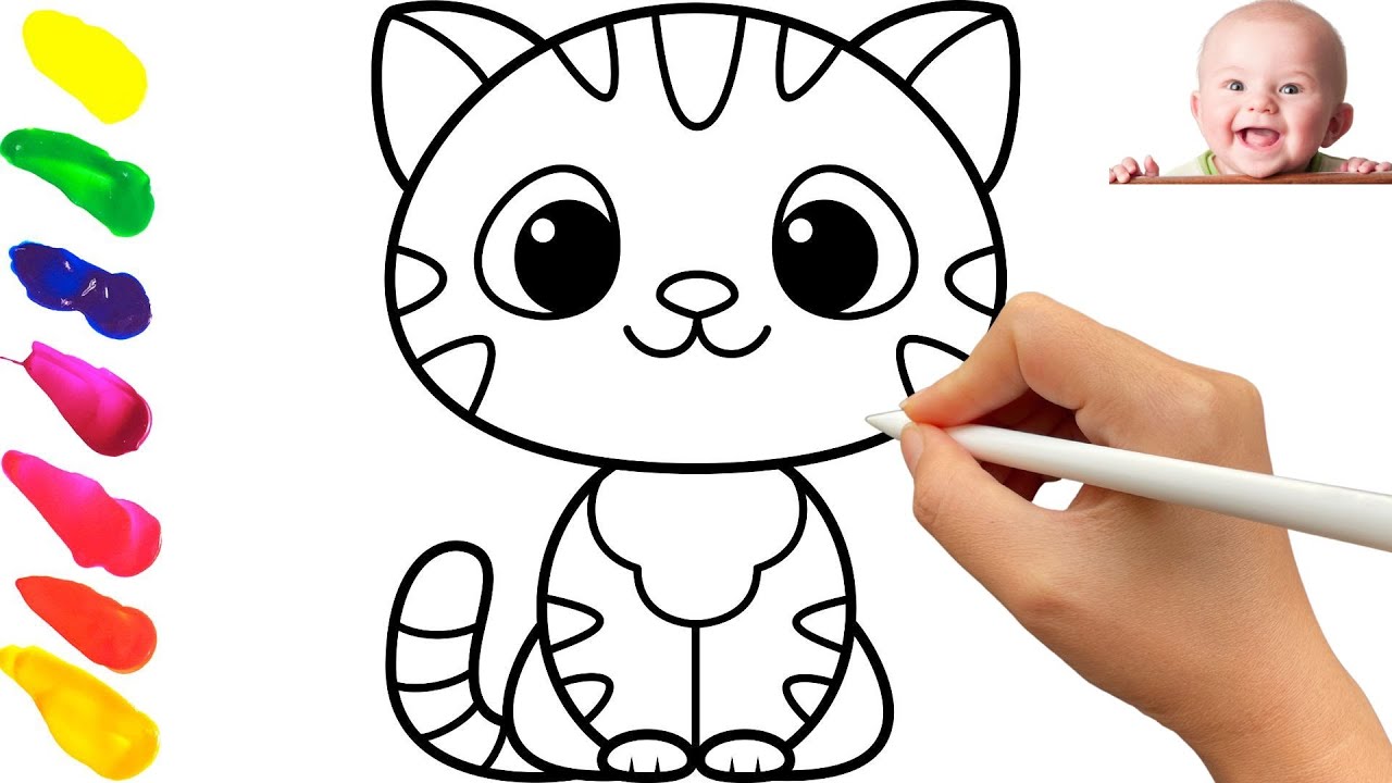 Colorea Tigre |Aprender y Divertirse TV- 🐯❤️ Dibujos Fáciles Para Niños