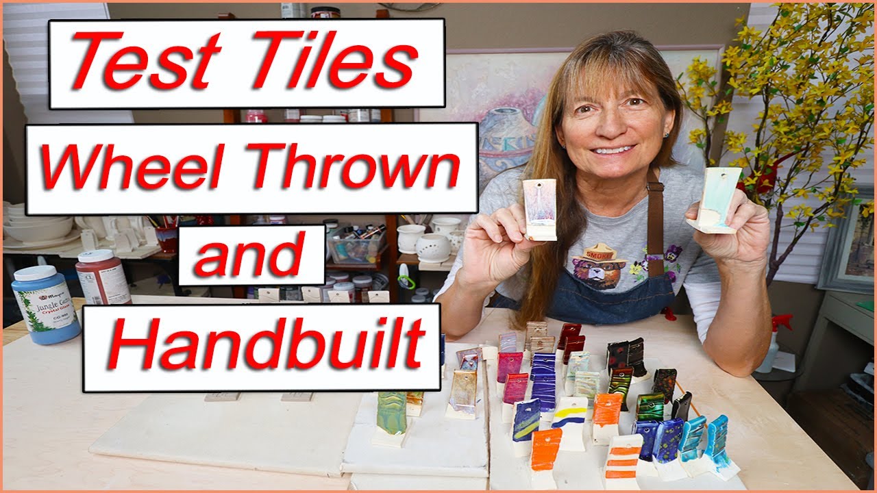 Making Pottery Glaze Test Tiles - Wheel Thrown and Handbuilt