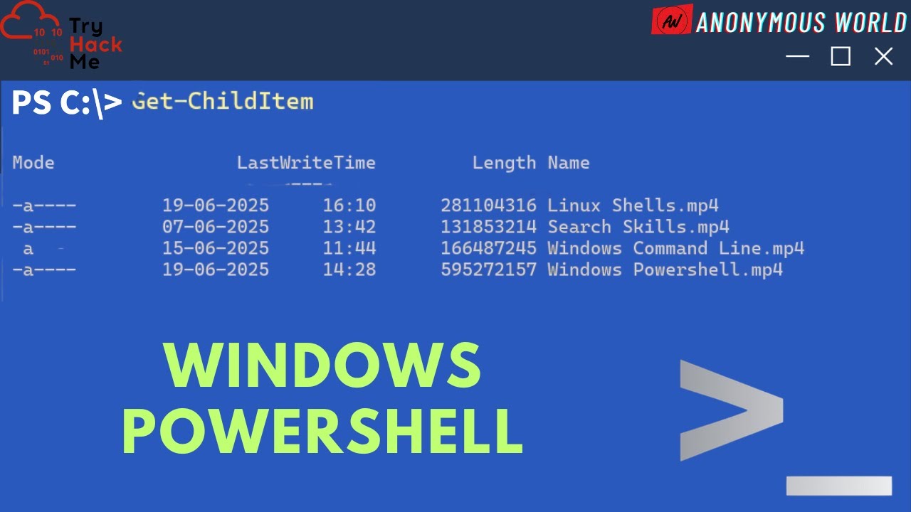 Windows Powershell Walkthrough | Cyber Security 101 | TryHackMe