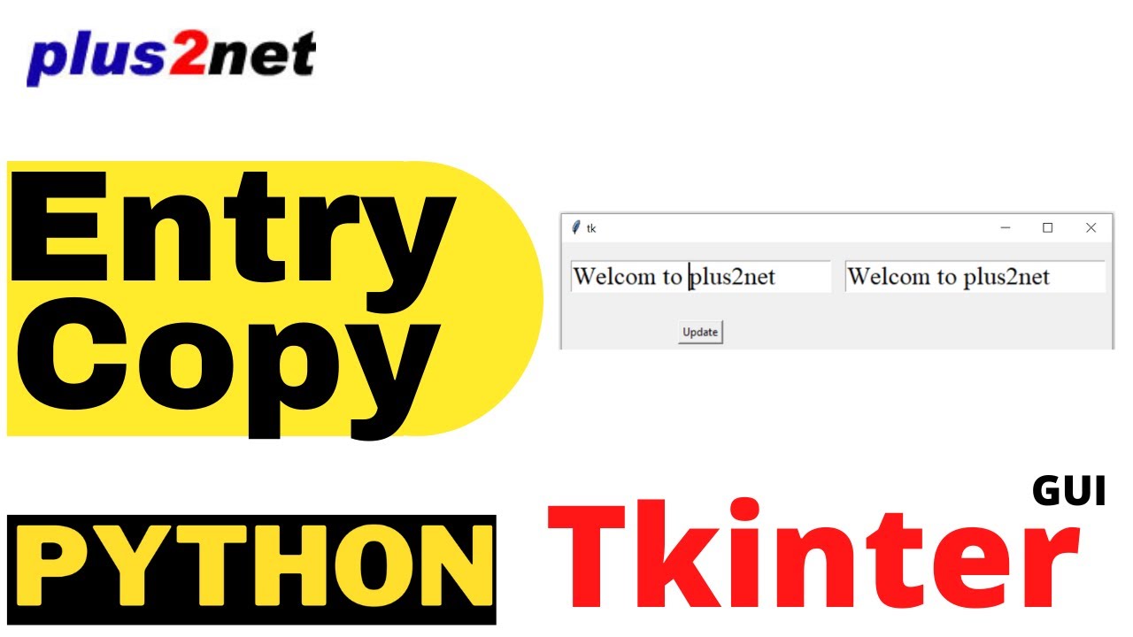 Copy data from first entry box to second entry on button click or using trace method in Tkinter