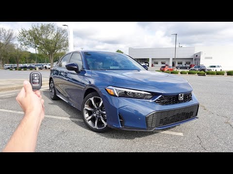 2025 Honda Civic Hybrid Sport Touring: Start Up, Walkaround, Test Drive and Review