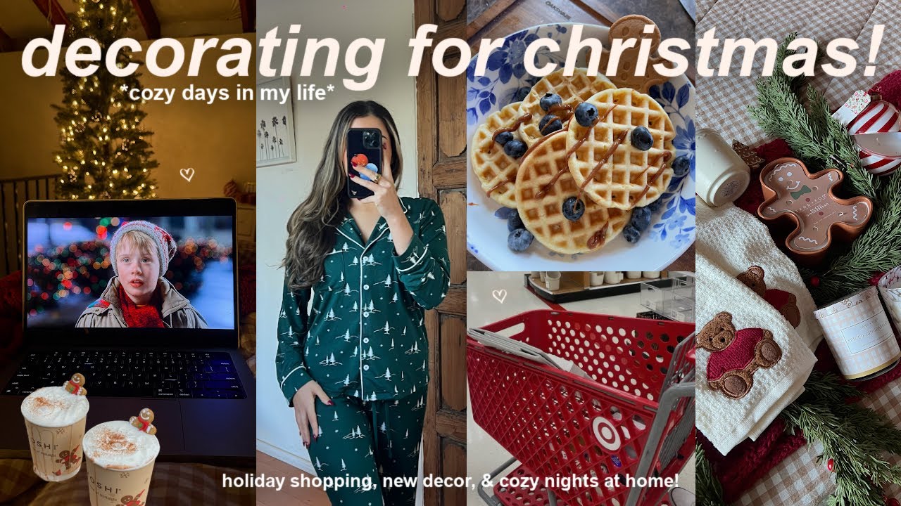 VLOG!🎄cozy winter days, decorating for christmas, shopping haul, & slow mornings!
