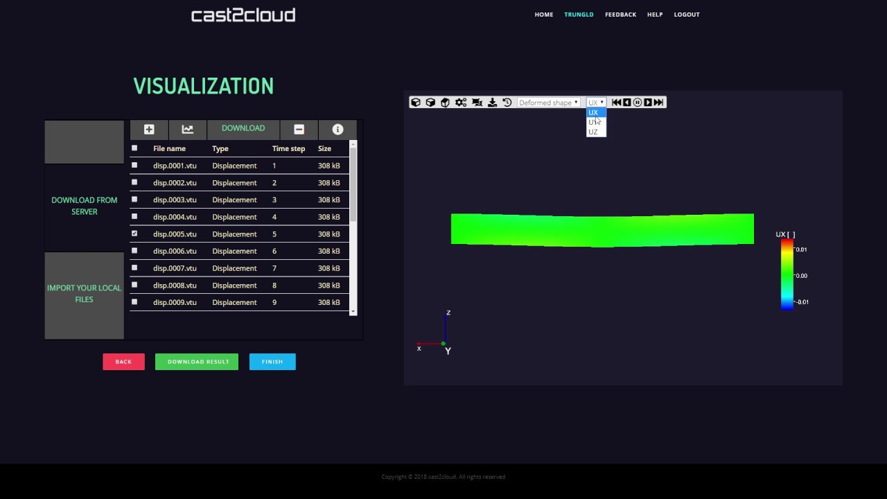 Cast2cloud tutorial 4 : problem simulation and result visualization