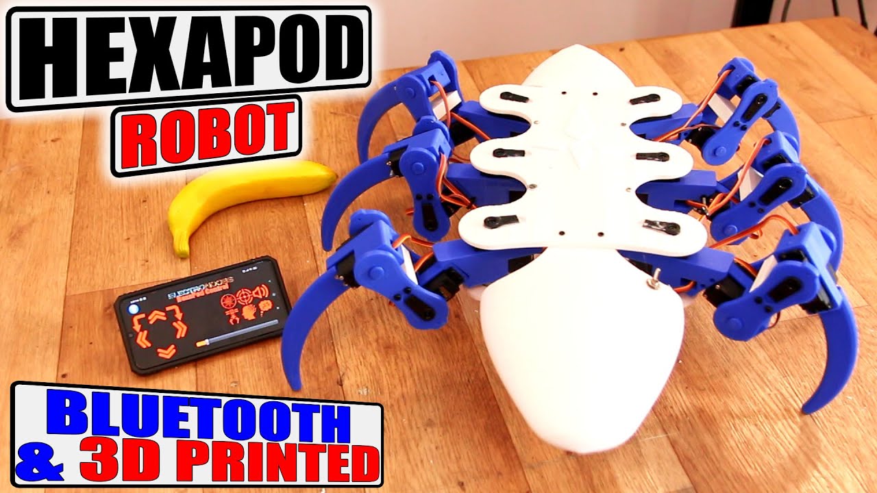 Hexapod Robot With Bluetooth - 3D PRINTED