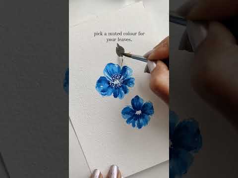 Colours & contrast in #composition #paintingflowers #watercolourtips