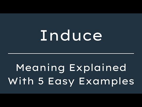 What Does Induce Mean? Induce Meaning in English With 5 Example Sentences