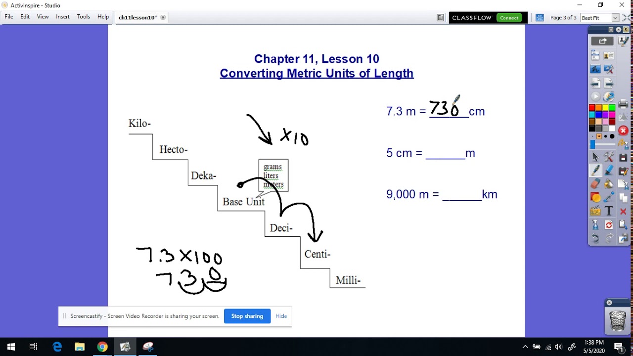 Converting Metric Units Of Length (Stair Step Method)