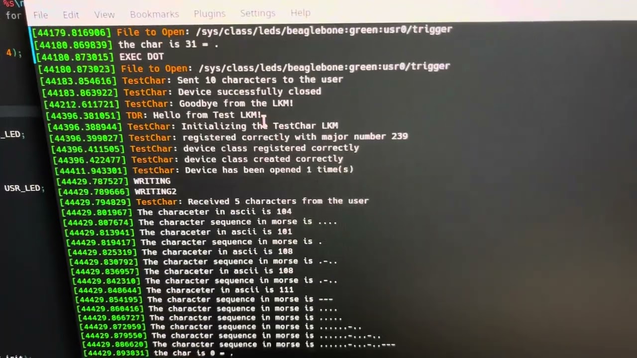 Morse code Beagle Linux driver