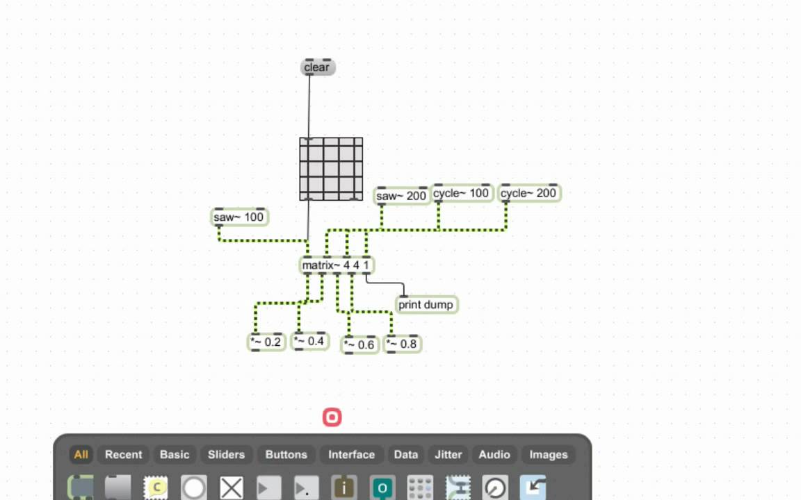 How to use the matrix in Max MSP - Tutorial