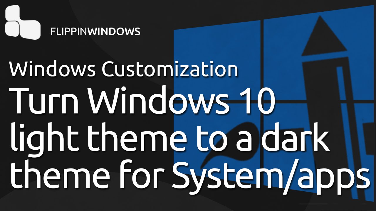 Change Windows 10 Apps to a Dark theme
