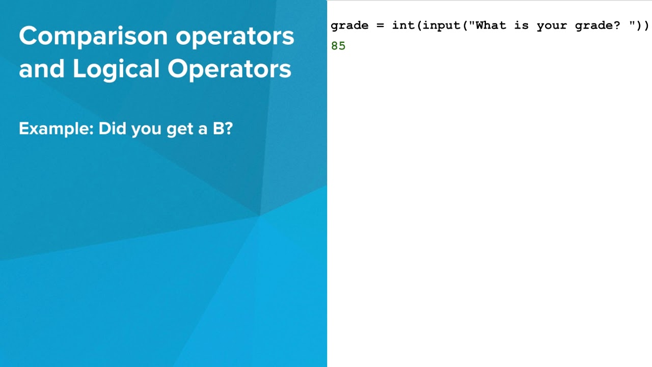 Comparison Operators -  CSP Python