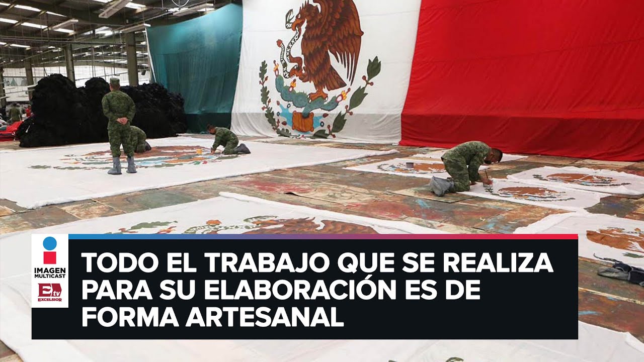 Así elaboran la bandera de México